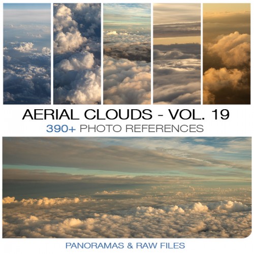 AERIAL CLOUDS - PHOTO PACK VOL. 19- Clouds, Landscapes, Panoramas, Plane view