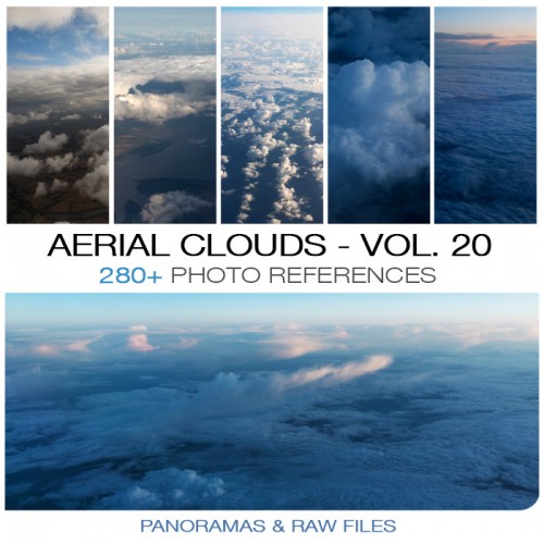 AERIAL CLOUDS - PHOTO PACK VOL. 20- Clouds, Landscapes, Panoramas, Plane view