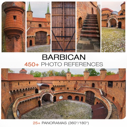 Barbican - historic building with gateways, walls, bricks