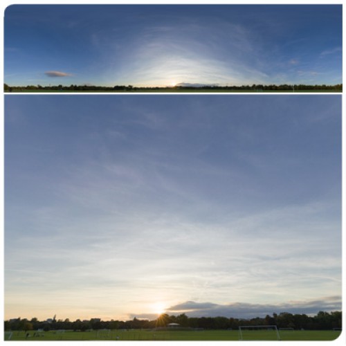 360 HDRI panorama of Blue Hour in 30k, 15k and 4k resolution