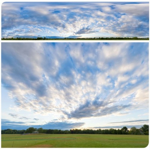 360 HDRI panorama of Blue Hour in high 30k, 15k or 4k resolution