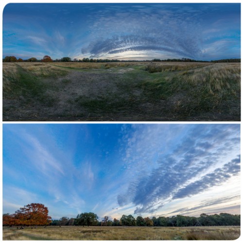 360 HDRI panorama of clouds during blue hour - landscape, clouds, Blue ...