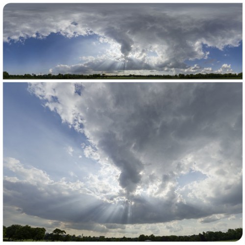 360 HDRI panorama of God Rays in high 30k, 15k or 4k resolution - Park ...