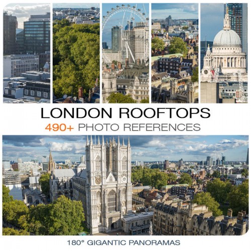 London rooftops, panoramas of the most iconic places