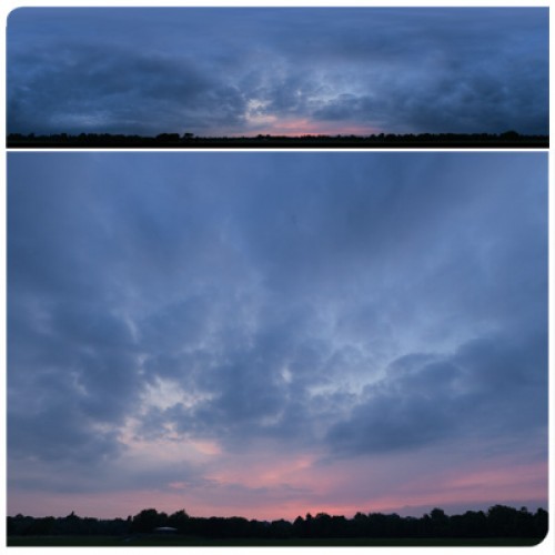 360 HDRI panorama of Red Sunset in 30k, 15k and 4k resolution