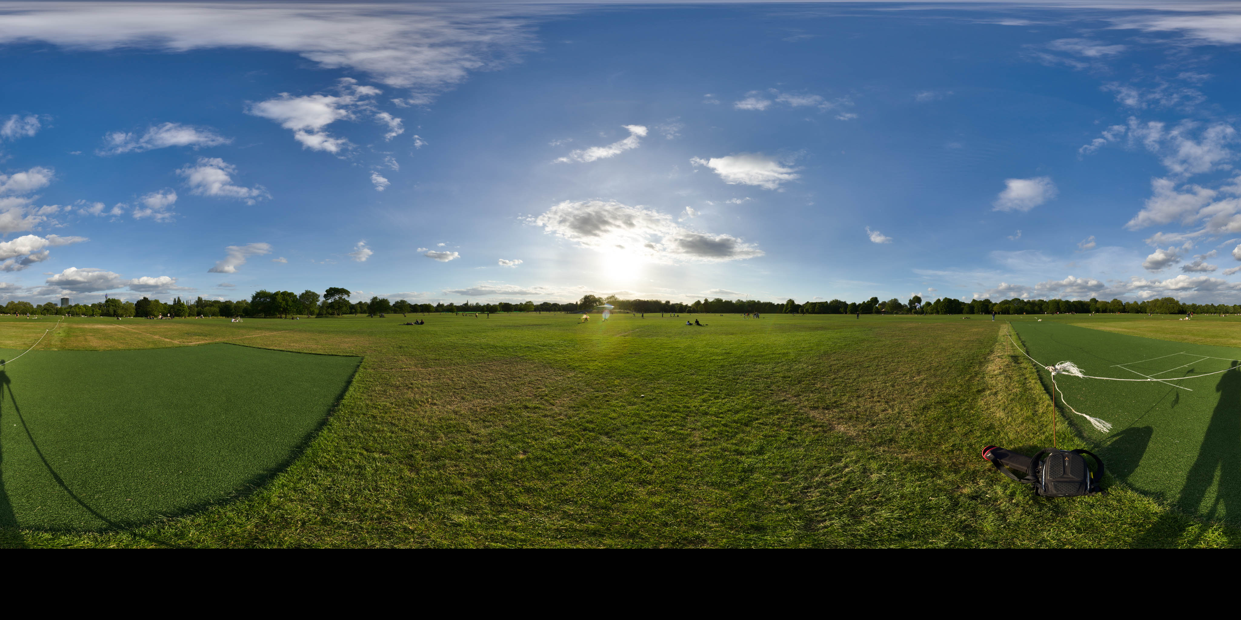 360 HDRI panorama of Golden Sunset in 30k, 16k and 4k resolution